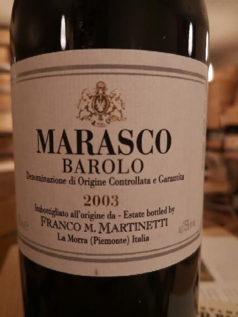 2001 Franco M. Martinetti Barolo Marasco - CellarTracker