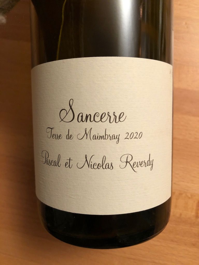 2020 Pascal & Nicolas Reverdy Sancerre Rouge Terre de Maimbray, France ...