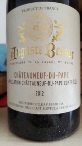 2012 Auguste Bessac Châteauneuf-du-Pape, France, Rhône, Southern Rhône ...