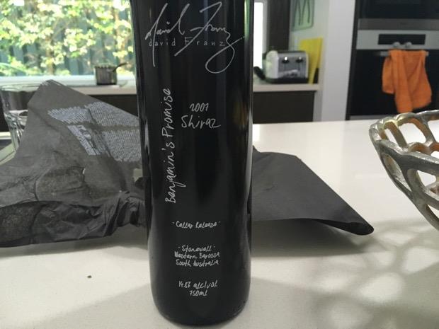 1999 David Franz Shiraz Benjamin's Promise, Australia, South Australia ...