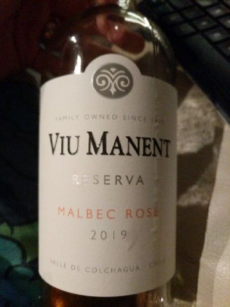 2019 Viu Manent Malbec Rosé, Chile, Rapel Valley, Colchagua Valley - CellarTracker