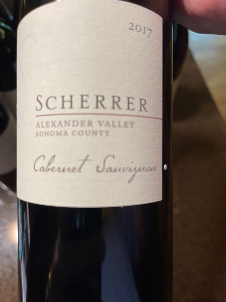 2018 Scherrer Winery Cabernet Sauvignon Alexander Valley, USA ...