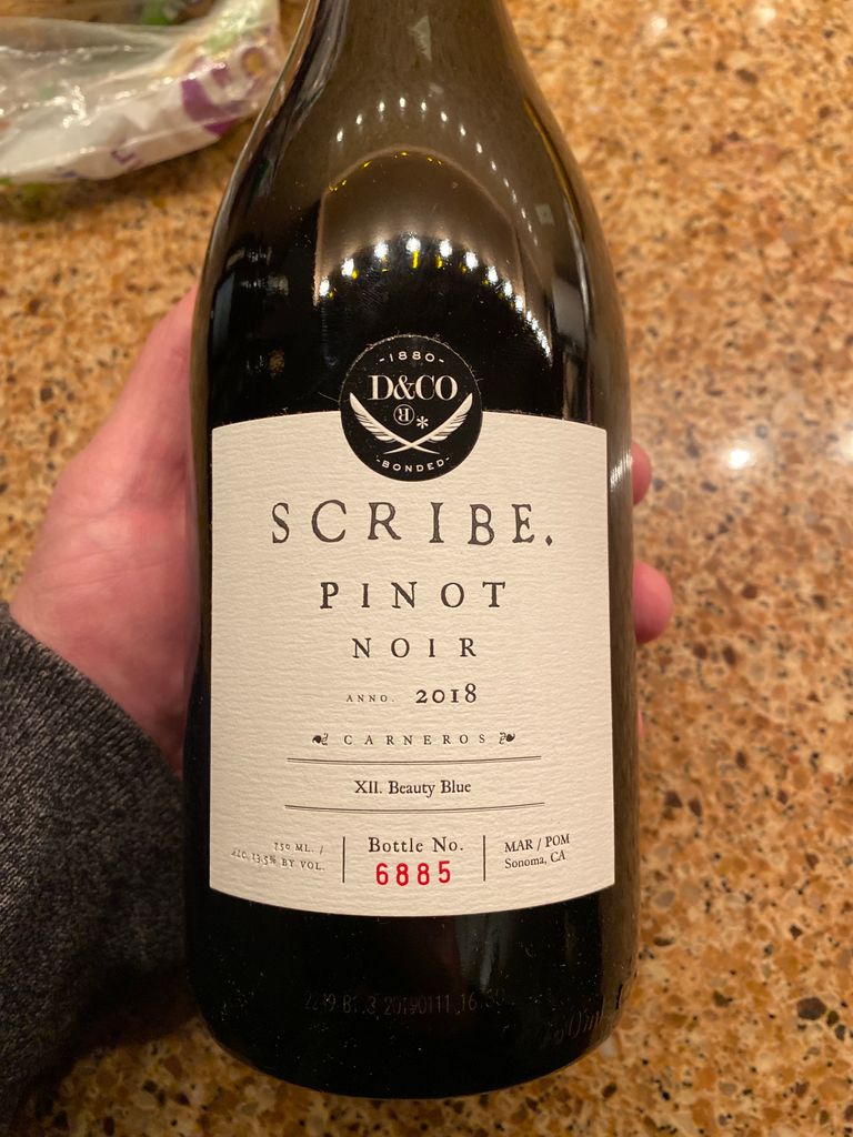 2018 Scribe Pinot Noir Carneros, USA, California, Napa / Sonoma ...