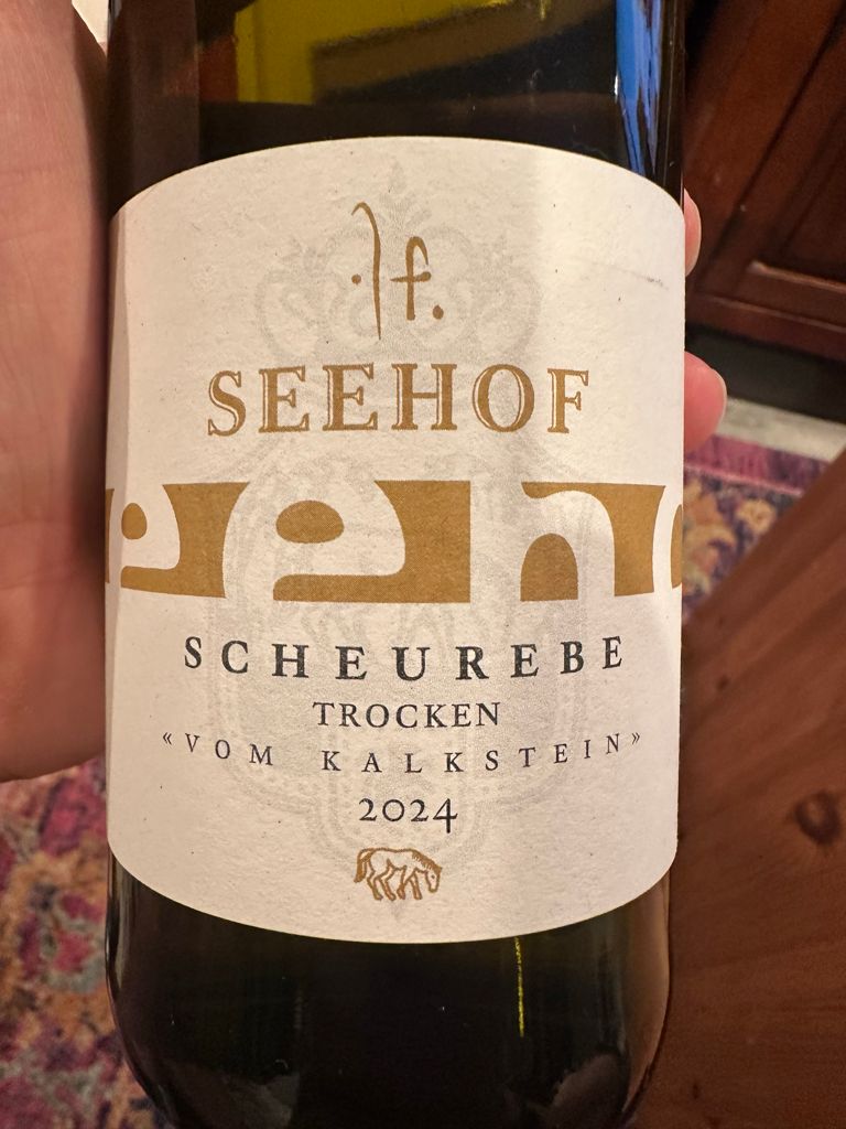 2024 Weingut Seehof Scheurebe vom Kalkstein Trocken, Germany ...
