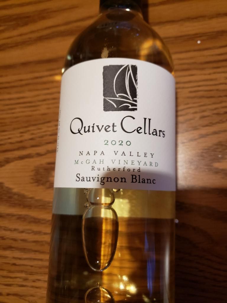 2020 Quivet Cellars Sauvignon Blanc McGah Vineyard, USA, California, Napa Valley, Rutherford ...