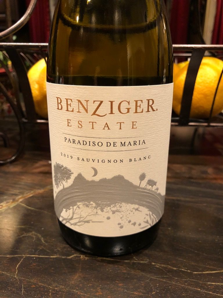 2019 Benziger Family Winery Sauvignon Blanc Estate Paradiso de Maria ...