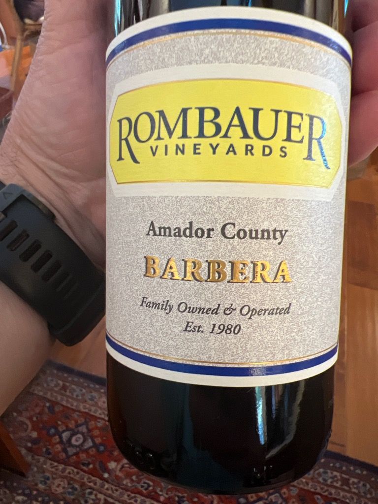 2021 Rombauer Vineyards Barbera, USA, California, Sierra Foothills ...