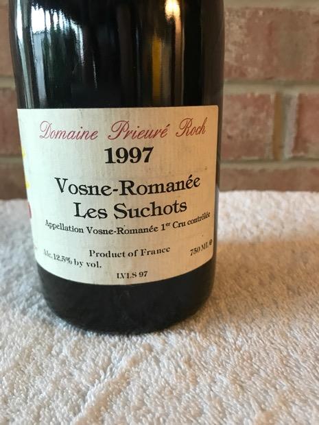 1997 Domaine Prieuré Roch Vosne-Romanée 1er Cru Les Suchots, France ...