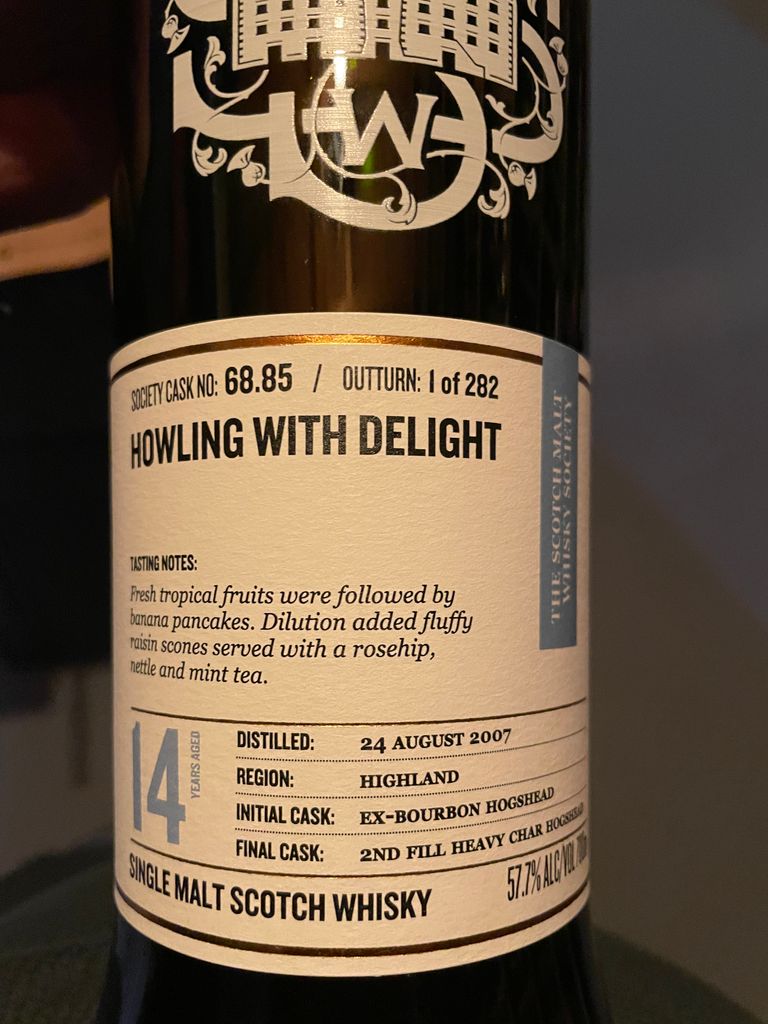 NV Blair Athol 14y SMWS 68.85 'Howling With Delight' 57.7% Single Malt ...