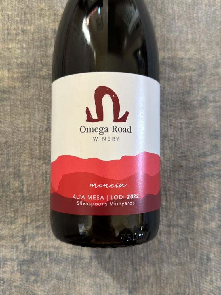 2023 Omega Road Winery Mencía, USA, California, Central Coast ...