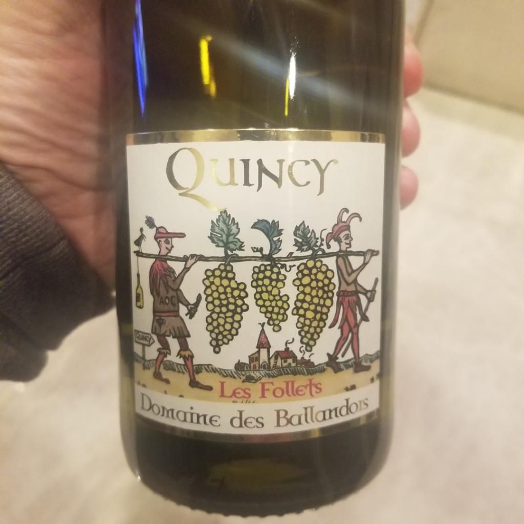 2021 Domaine des Ballandors Quincy Les Follets, France, Loire Valley ...