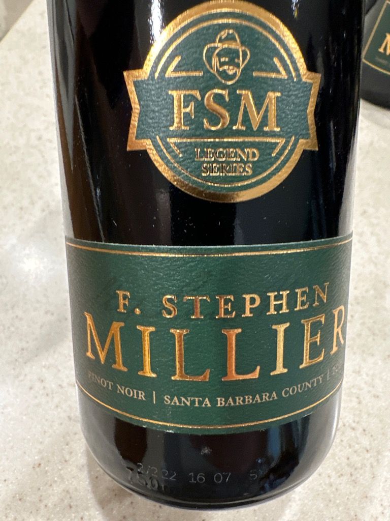 2021 F. Stephen Millier Pinot Noir Angel's Reserve, USA, California ...