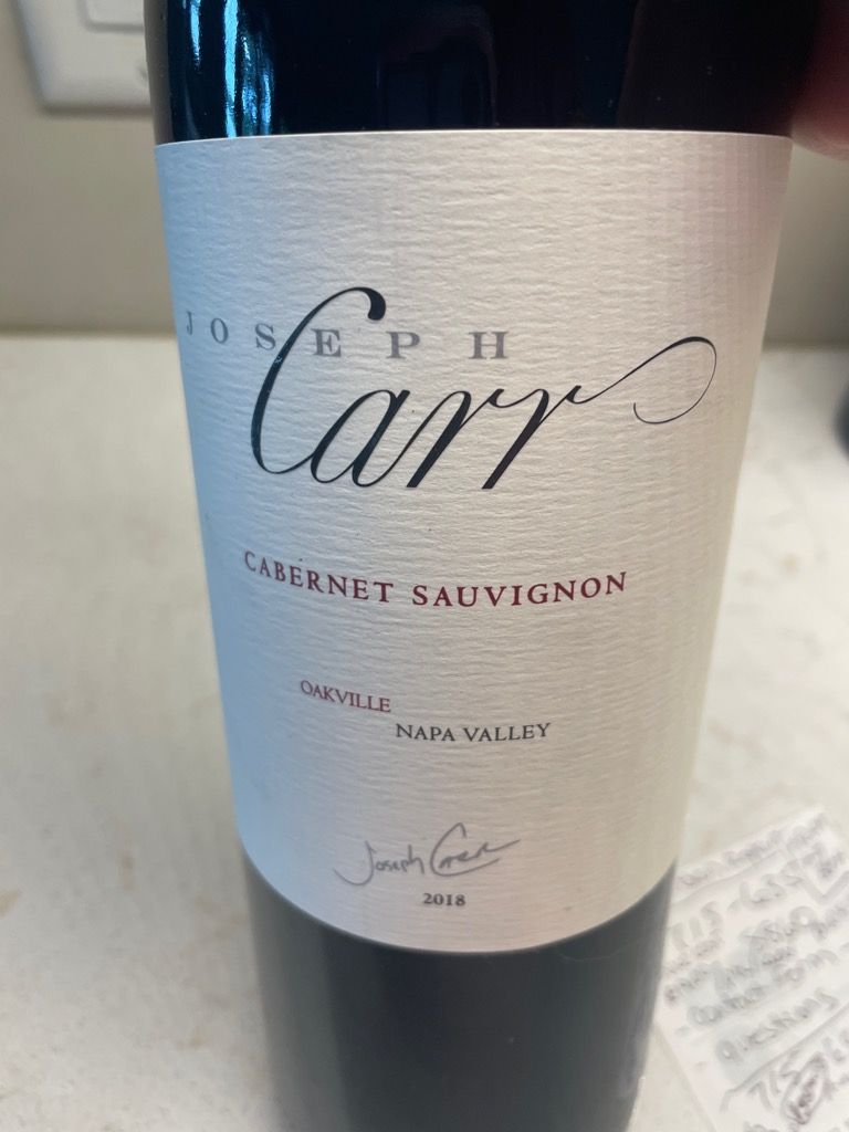 2019 Joseph Carr Cabernet Sauvignon Oakville, USA, California, Napa ...