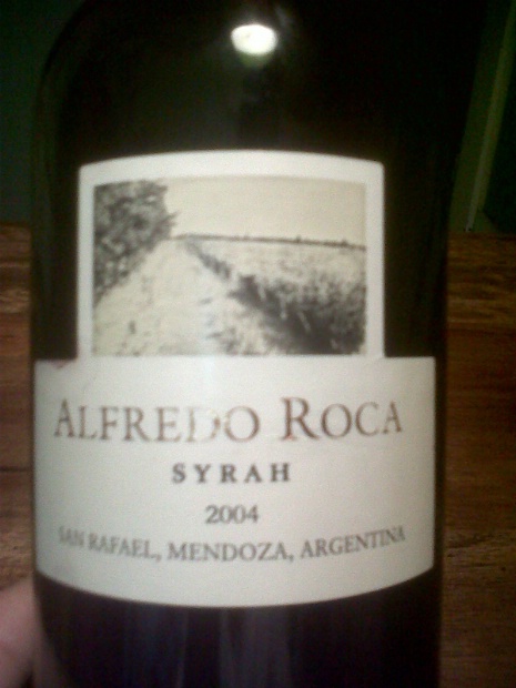 2010 Alfredo Roca Syrah, Argentina, Mendoza, San Rafael - CellarTracker