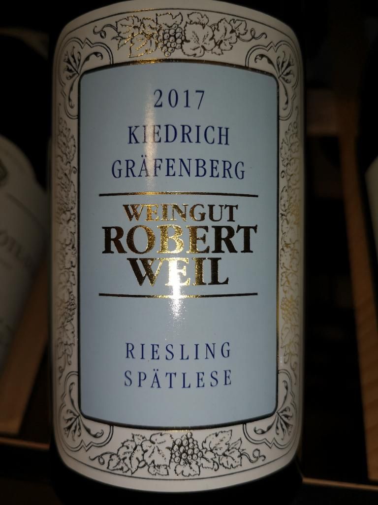 2017 Weingut Robert Weil Kiedricher Gräfenberg Riesling Spätlese ...