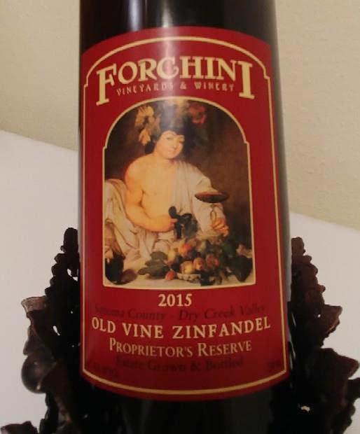 2012 Forchini Vineyards & Winery Zinfandel Proprietor's Reserve Estate ...