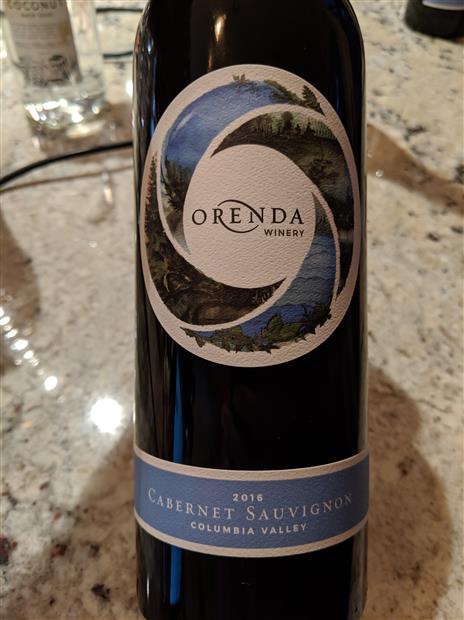 2016 Orenda Winery Cabernet Sauvignon, USA, Washington, Columbia Valley ...