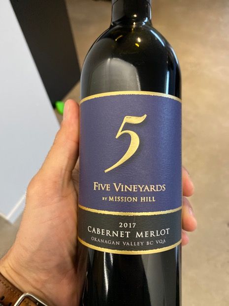 2019 Mission Hill Cabernet-Merlot Five Vineyards, Canada, British Columbia, Okanagan Valley ...