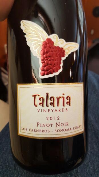 2012 Talaria Vineyards Pinot Noir, USA, California, Sonoma County ...