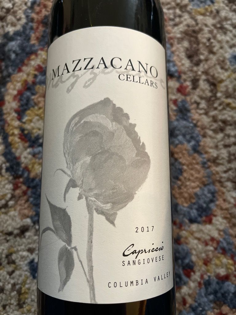 2017 Mazzacano Cellars Sangiovese Capriccio Boushey Vineyards, USA ...