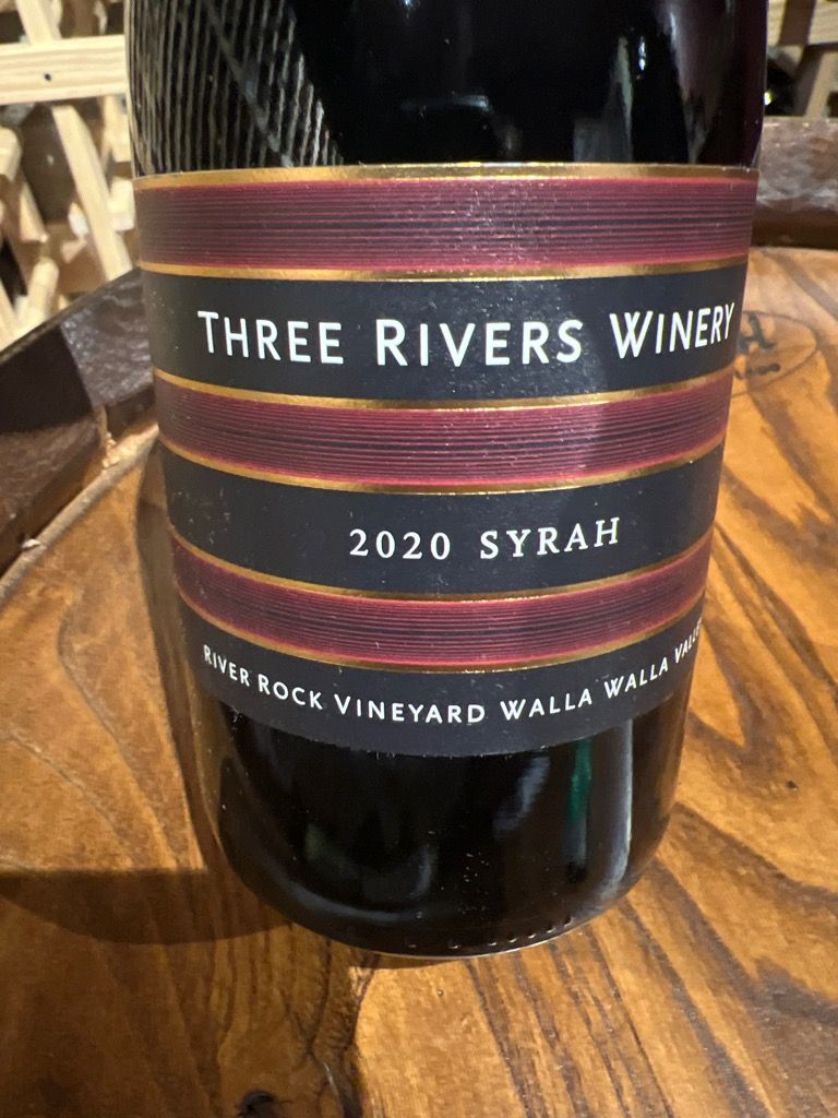 2020 Three Rivers Winery Syrah River Rock Vineyard, USA, Washington ...