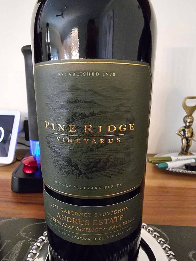 2021 Pine Ridge Vineyards Cabernet Sauvignon Andrus Estate Napa Valley ...