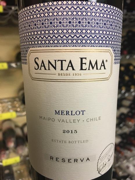 2015 Santa Ema Merlot Reserva, Chile, Maipo Valley - CellarTracker