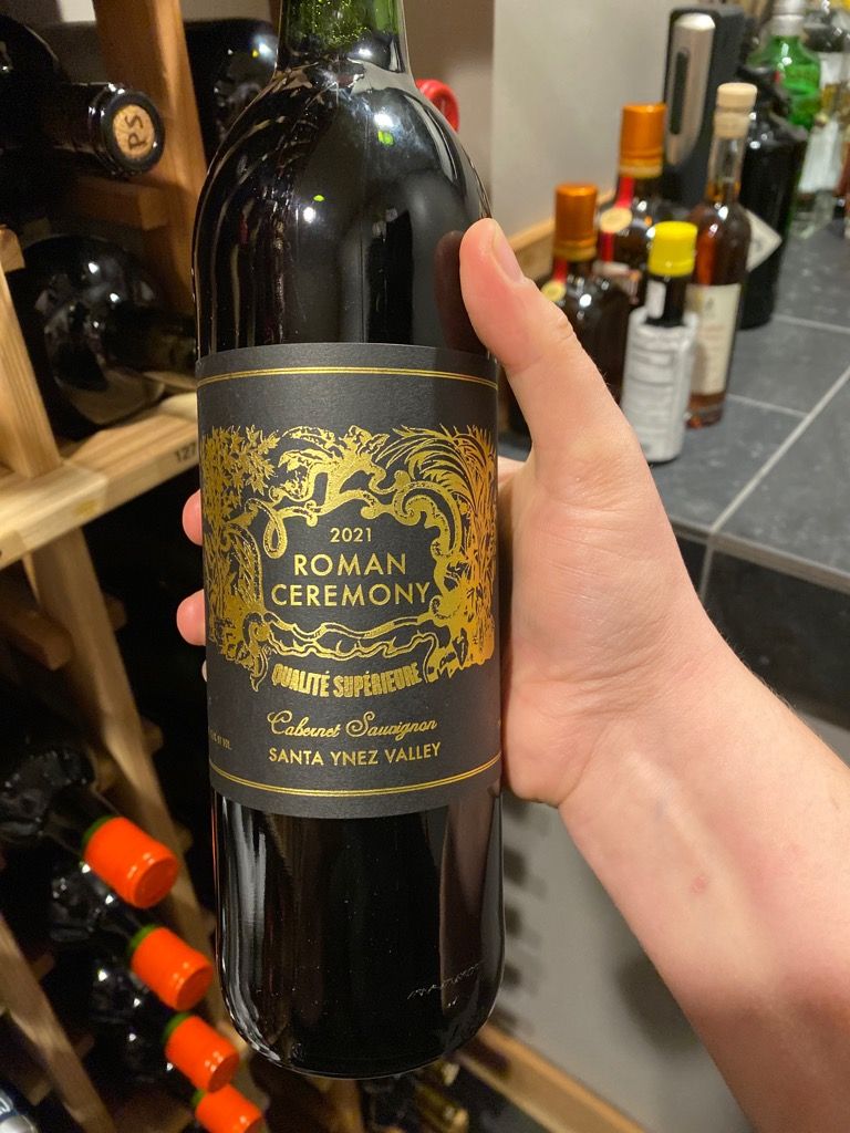 2021 Railsback Frères Cabernet Sauvignon Roman Ceremony, USA, California, Central Coast, Santa ...