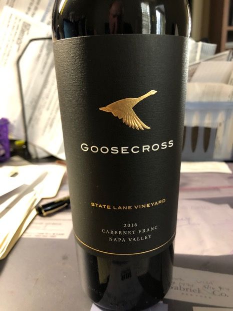 2016 Goosecross Cellars Cabernet Franc State Lane Vineyard, USA ...