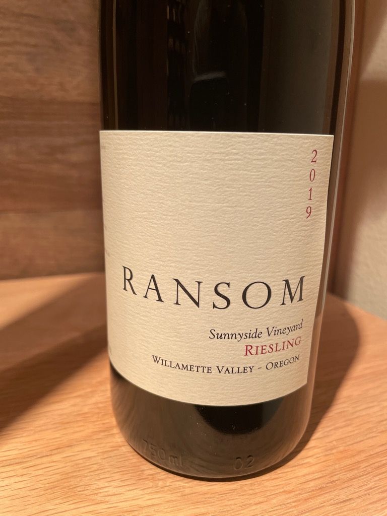 2021 Ransom Riesling Sunnyside Vineyard, USA, Oregon, Willamette Valley ...