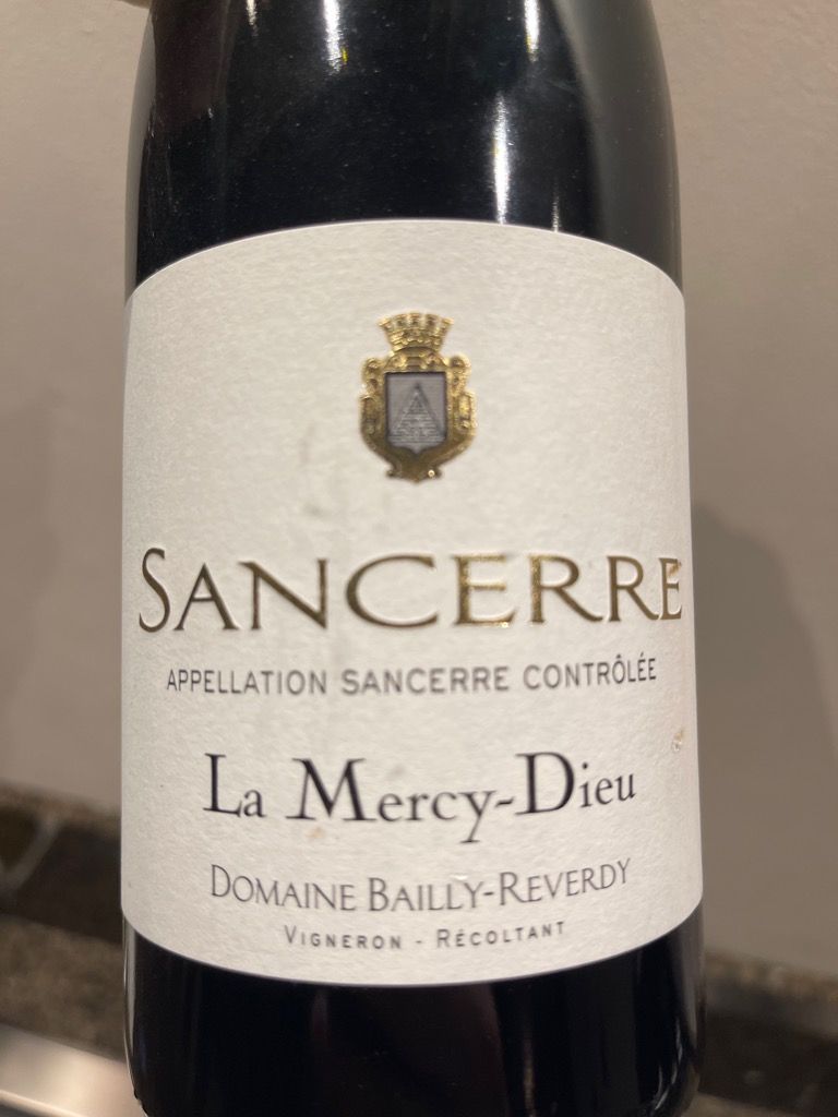 2017 Bailly-Reverdy Sancerre Rouge Domaine de la Mercy-Dieu, France ...