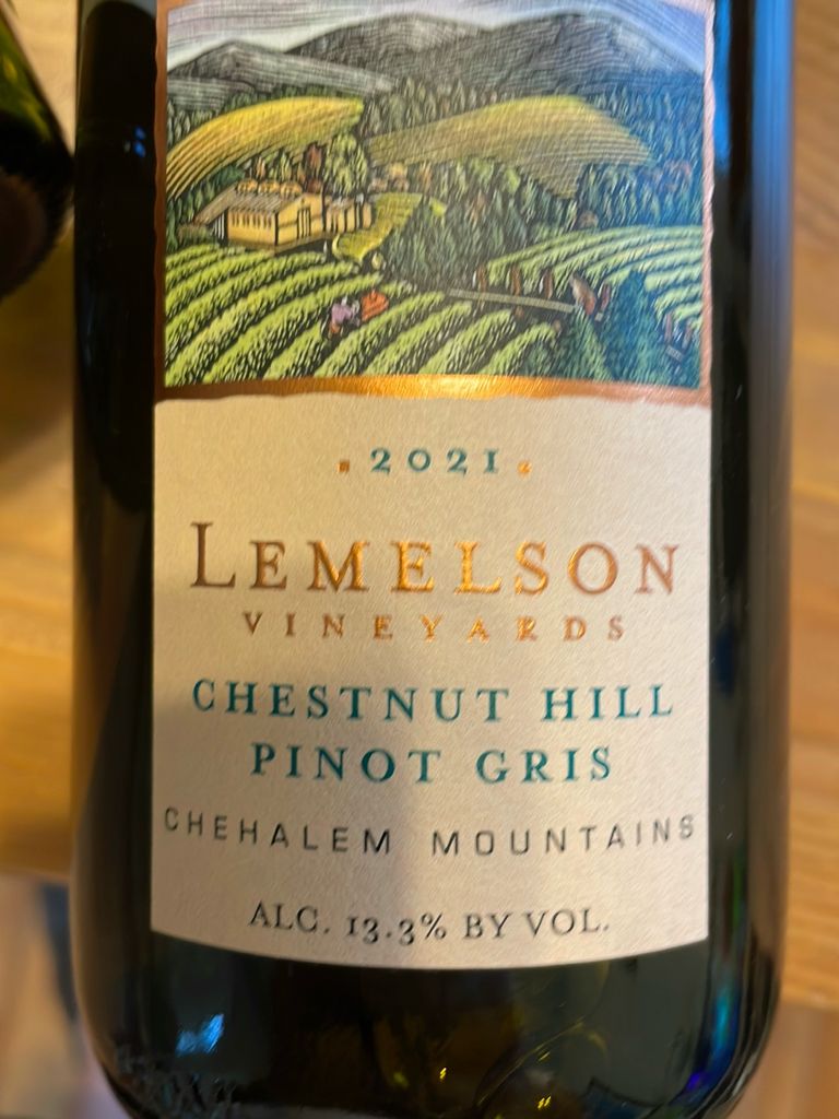 2021 Lemelson Vineyards Pinot Gris Chestnut Hill, USA, Oregon ...