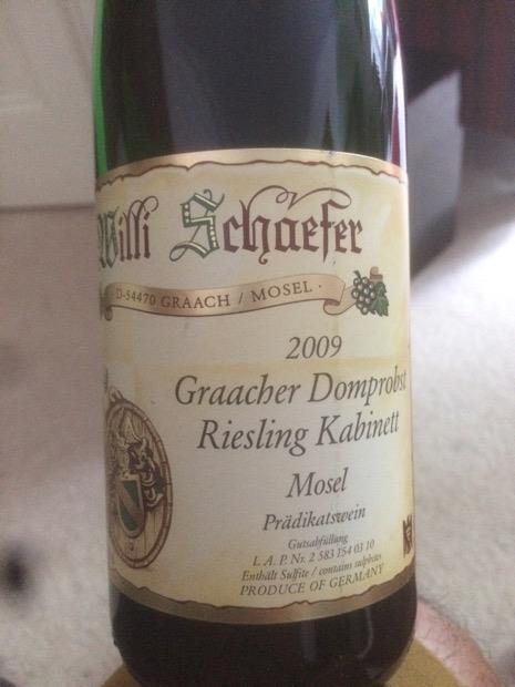 2009 Willi Schaefer Graacher Domprobst Riesling Kabinett, Germany ...