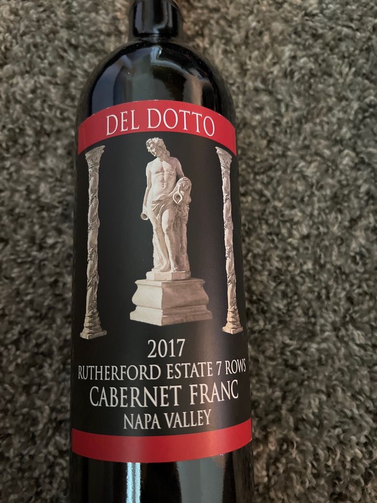 2019 Del Dotto Cabernet Franc Rutherford Estate Native 7 Rows, USA ...