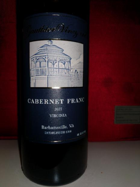 2015 Gauthier Vineyard Cabernet Franc, USA, Virginia, Chesapeake Bay ...