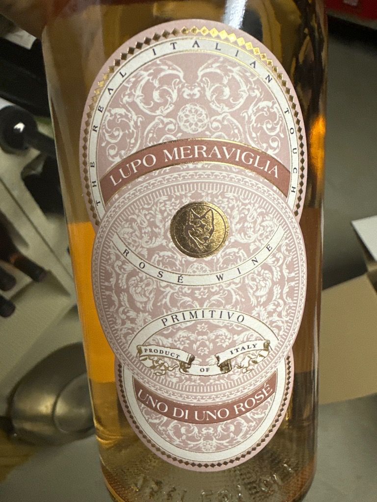 2021 Botter Primitivo Lupo Meraviglia Uno Di Uno Rose, Italy, Puglia ...