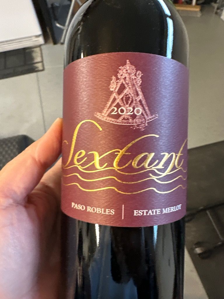 2020 Sextant Wines Merlot Estate, USA, California, Central Coast, Paso ...