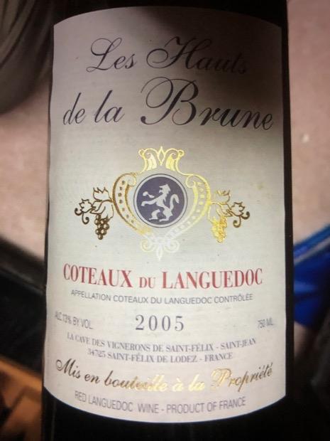 2005 Vignerons de St.-Felix de Lodez Coteaux du Languedoc Les Hauts de ...