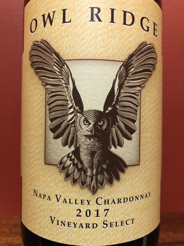 2017 Owl Ridge Wines Chardonnay Vineyard Select, USA, California, Napa ...