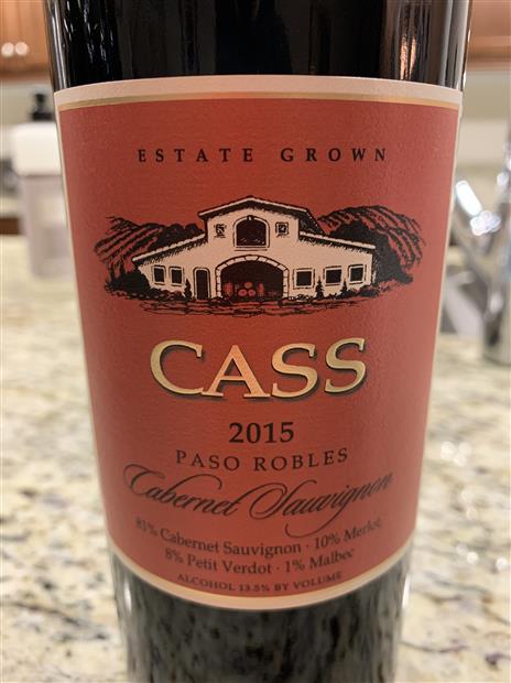 2015 Cass Cabernet Sauvignon, USA, California - CellarTracker