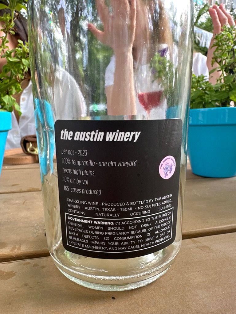 2023 The Austin Winery Tempranillo Pét-Nat, USA, Texas, Texas High ...