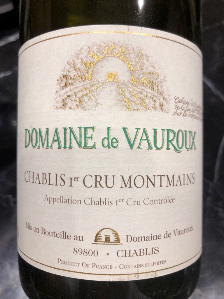 2013 Domaine de Vauroux Chablis 1er Cru Montmains, France, Burgundy ...