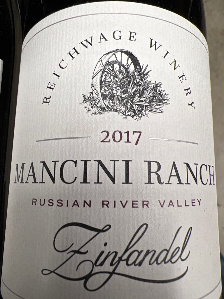 2018 Reichwage Winery Zinfandel Mancini Ranch, USA, California, Sonoma ...