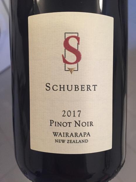 2017 Schubert Pinot Noir, New Zealand, North Island, Wairarapa ...