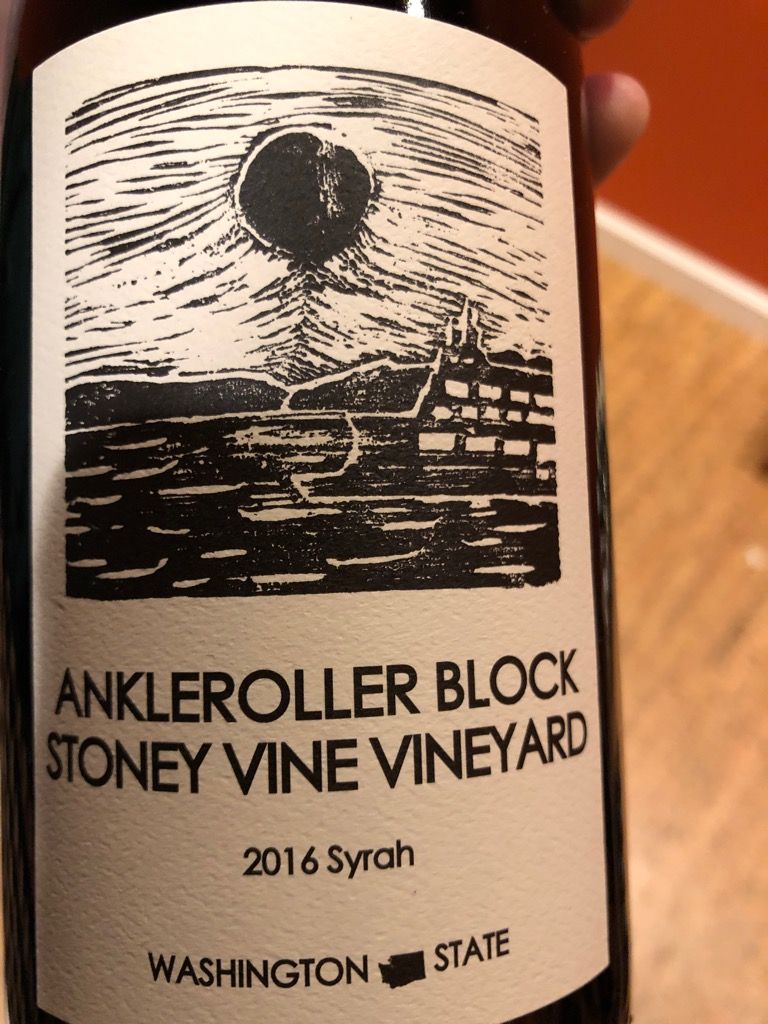 2016 Block Wines Syrah Ankleroller Block Stoney Vine Vineyard, USA ...