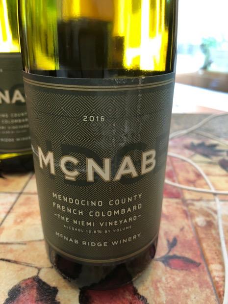 2017 McNab Ridge French Colombard Niemi Vineyard, USA, California ...