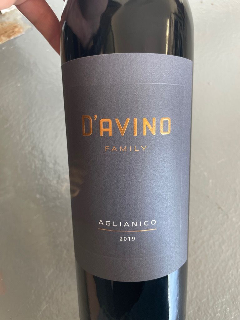 2019 D'Avino Family Aglianico, USA, California, North Coast, Suisun ...
