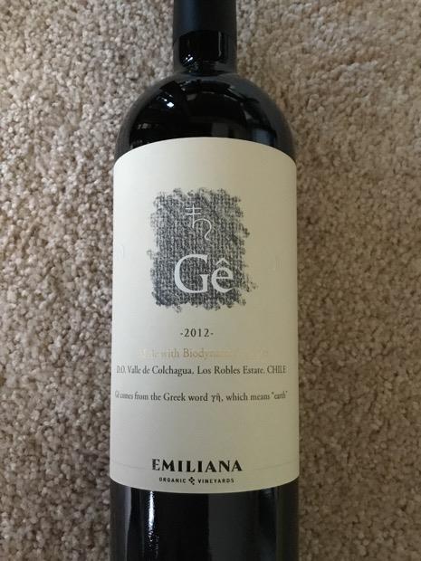 2012 Emiliana Gê, Chile, Rapel Valley, Colchagua Valley - CellarTracker