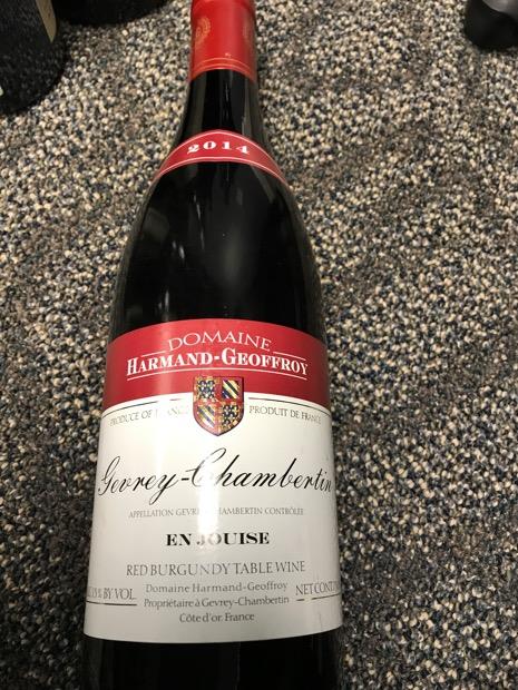 2014 Domaine Harmand-Geoffroy Gevrey-Chambertin en Jouise, France ...