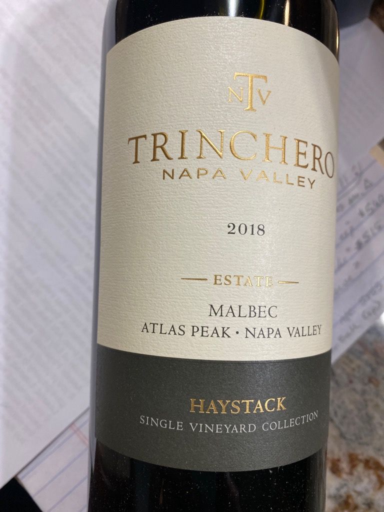 2018 Trinchero Malbec Haystack Vineyard, USA, California, Napa Valley ...